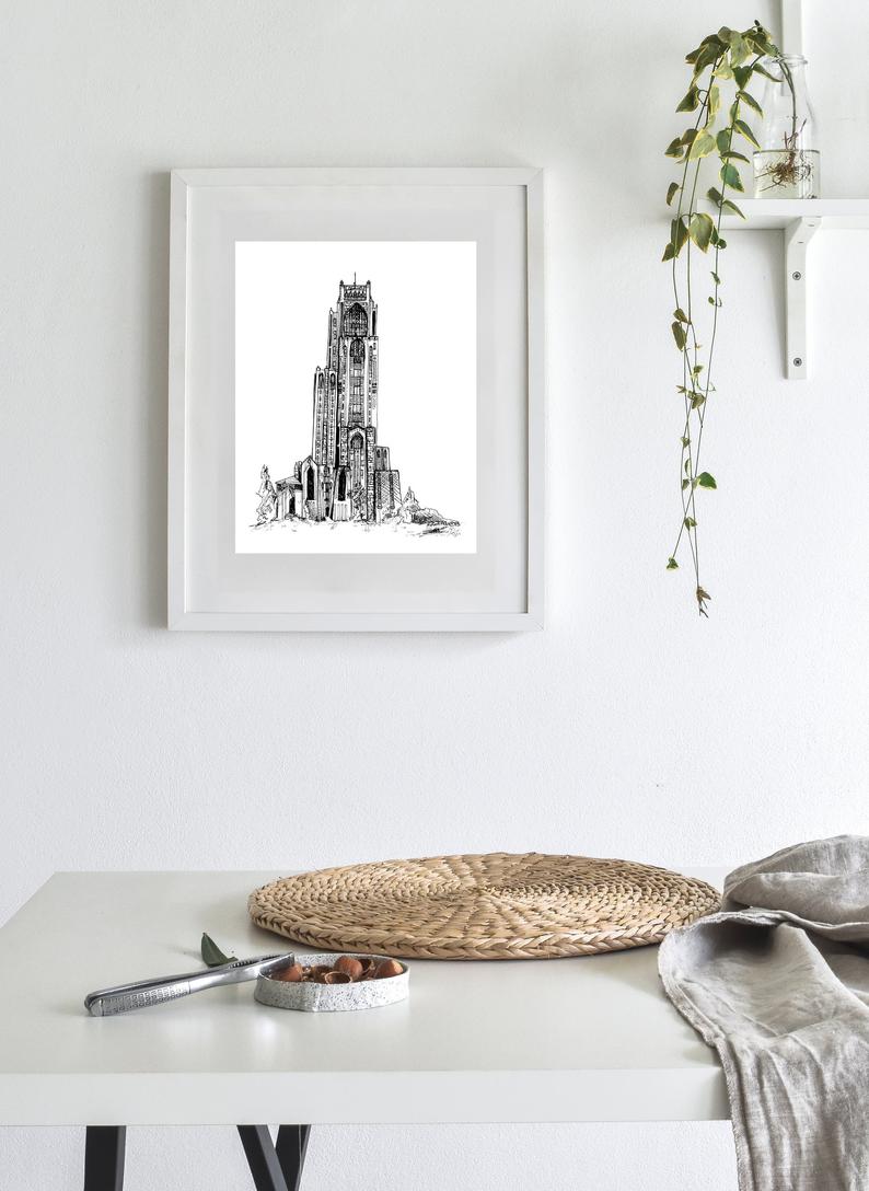 Cathedral of Learning, University of Pittsburgh | Art Print – KLoRebel ...